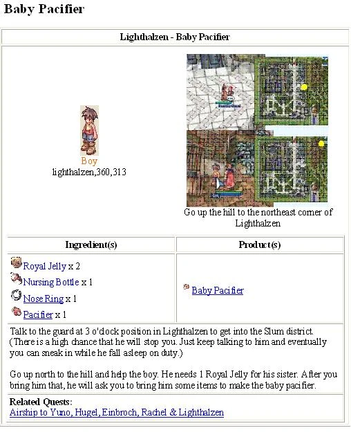 Baby Pacifier Quest | Philippine Ragnarok Online Wiki | Fandom