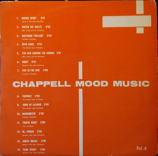 CMM 208 - Chappell Mood Music Vol. 8 | Production Music Wiki | Fandom