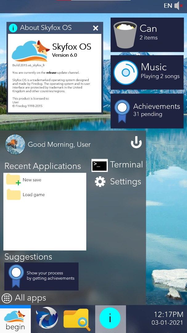 Skyfox OS 6.0 | Progressmod95 Wiki | Fandom