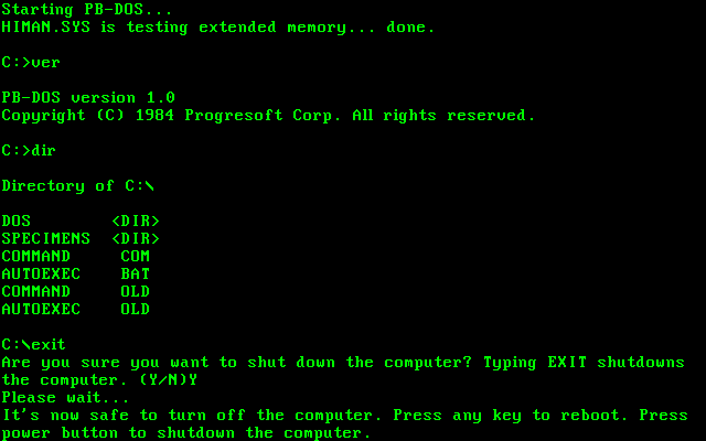 PB-DOS 1.0 | Progressmod95 Wiki | Fandom