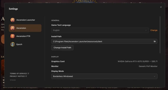 Ascension Launcher | Project Ascension Wiki | Fandom
