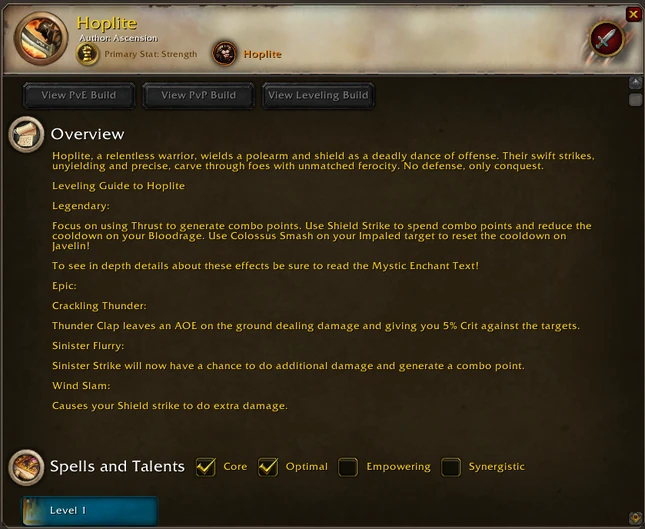 Hoplite | Project Ascension Wiki | Fandom