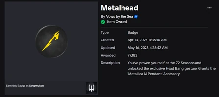 Metallica x Deepwoken '72 Seasons' Listening Party | Deepwoken Wiki ...