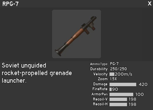 RPG-7 | Project Delta Roblox Wiki | Fandom