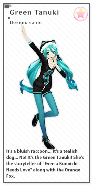 Green Tanuki | Project DIVA Wiki | Fandom