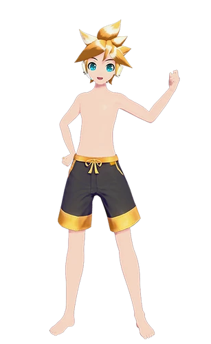 Kagamine Len Swimwear | Project DIVA Wiki | Fandom