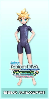 Kagamine Len Swimwear WS | Project DIVA Wikia | Fandom