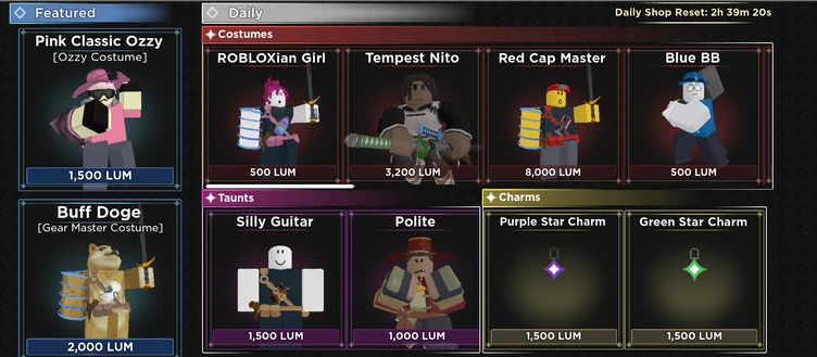 Shop/Inventory | Project: Gaming Roblox Wiki | Fandom