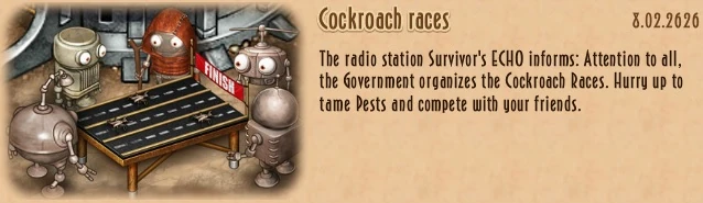 Cockroach races (Update) | Project Restoration Wikia | Fandom