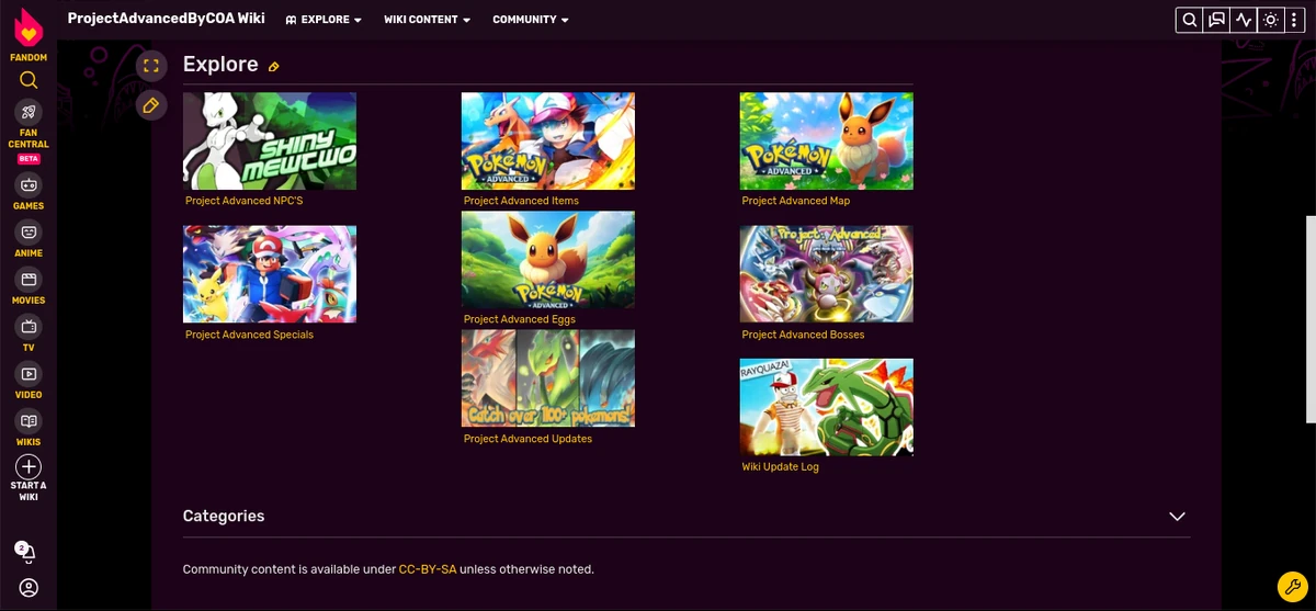 Wiki Update Log | Project Advanced | Fandom