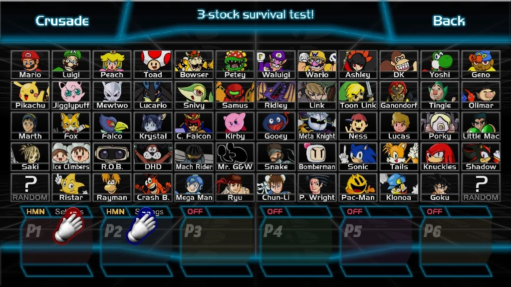 Character selection screen | Project: Crusade Wiki | Fandom