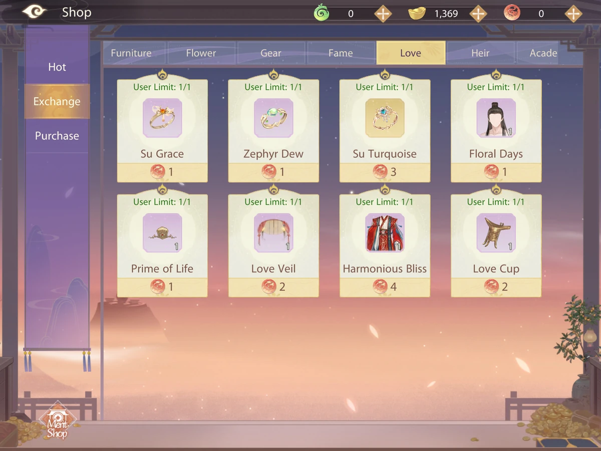 Love Shop | Promise of Lingyun Wiki | Fandom