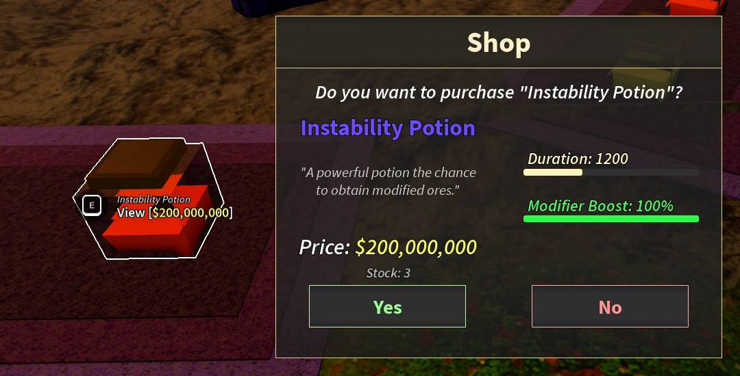 Instability Potion | Prospecting! Wiki | Fandom