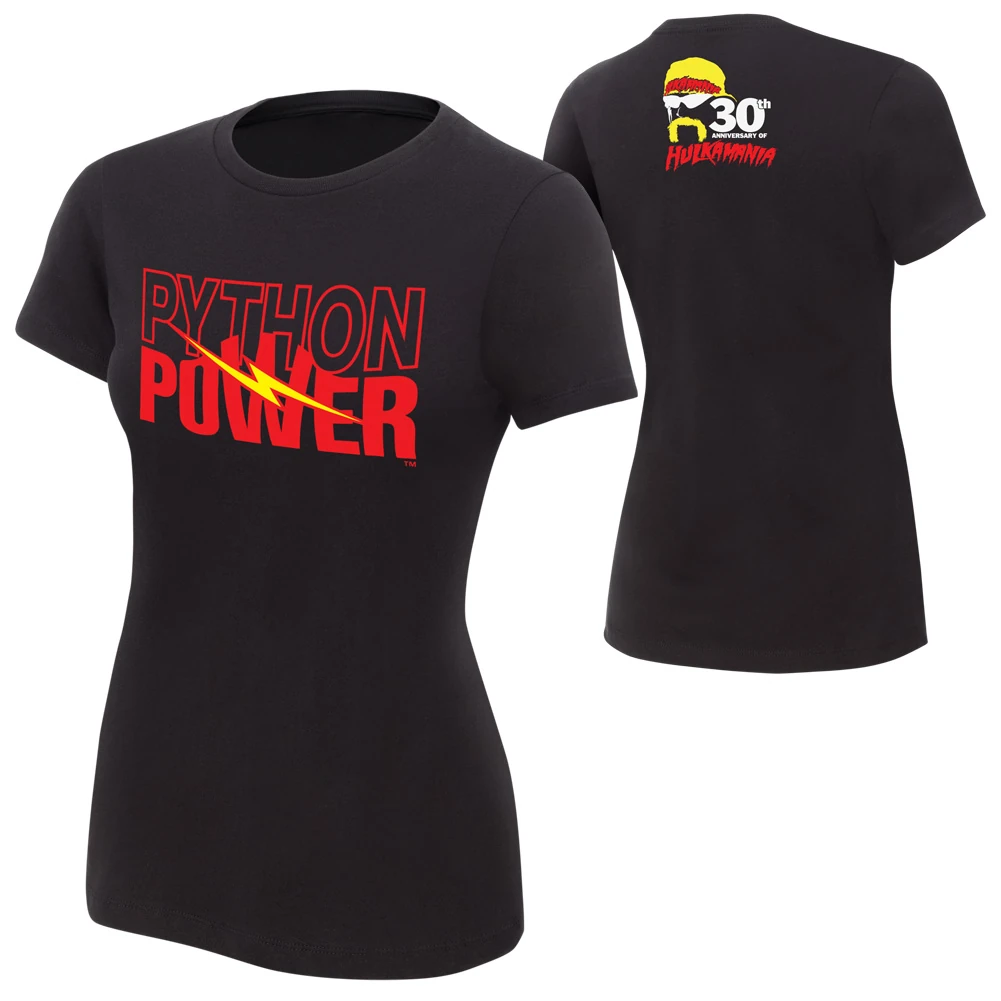 Hulk Hogan "Python Power" Women's 30th Anniversary T-Shirt | Pro ...