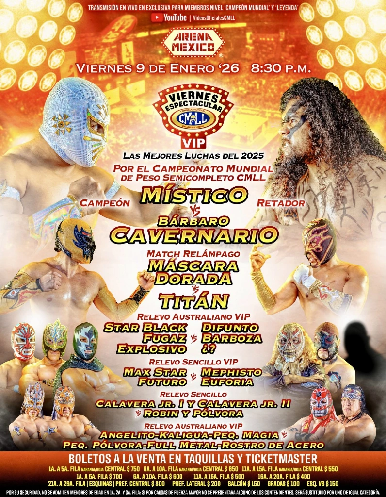 CMLL Super Viernes (January 9, 2026) | Pro Wrestling | Fandom