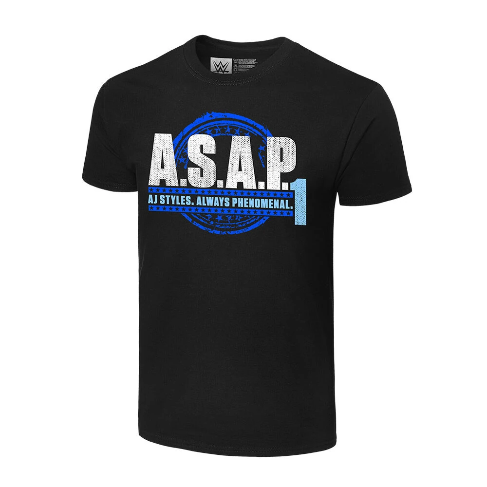 AJ Styles "A.S.A.P." Authentic T-Shirt | Pro Wrestling | Fandom
