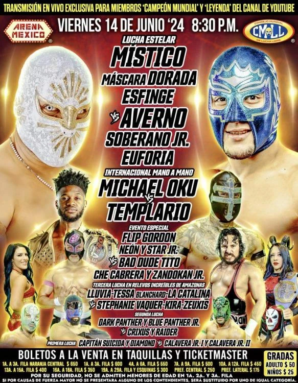 CMLL Super Viernes (June 14, 2024) | Pro Wrestling | Fandom