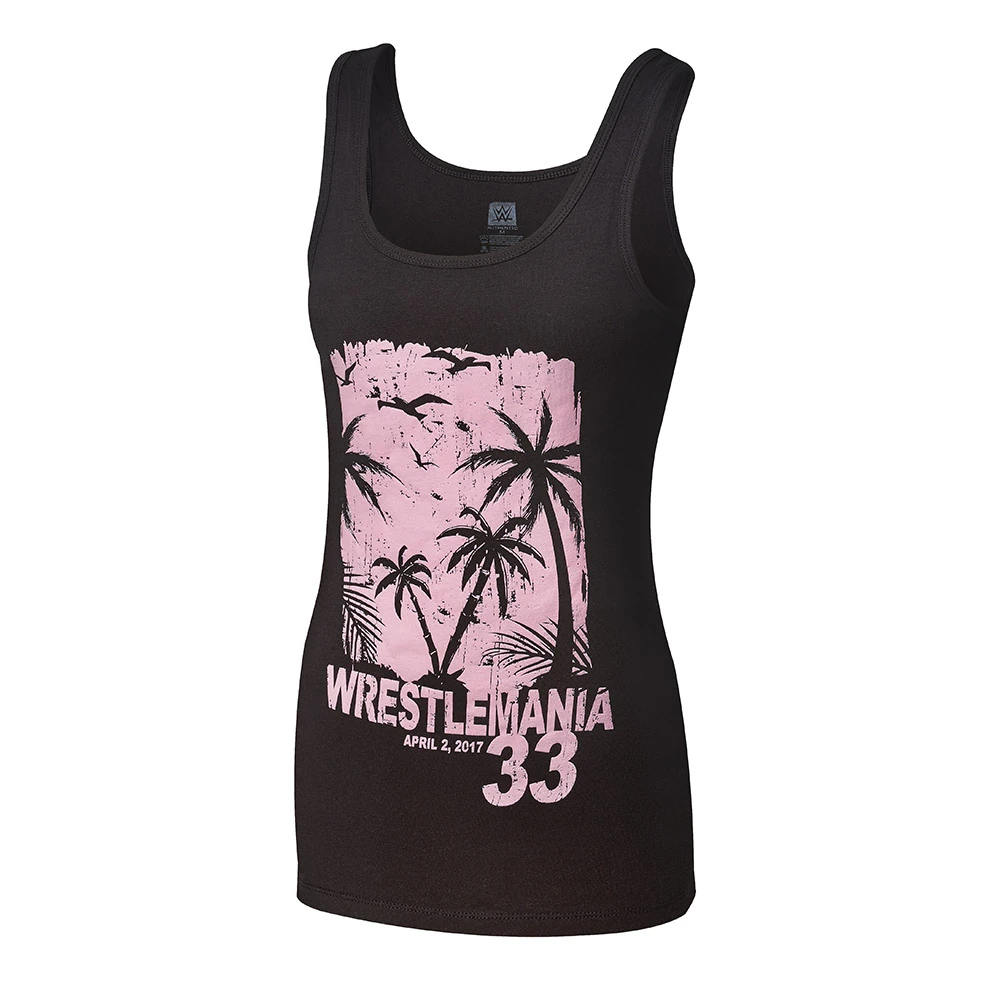 WrestleMania 33 Women's Vintage Black Tank Top | Pro Wrestling | Fandom