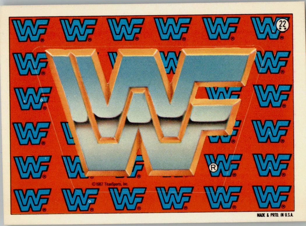 1987 WWF Wrestling Cards (Topps) Sticker WWF Logo (No.22) | Pro ...