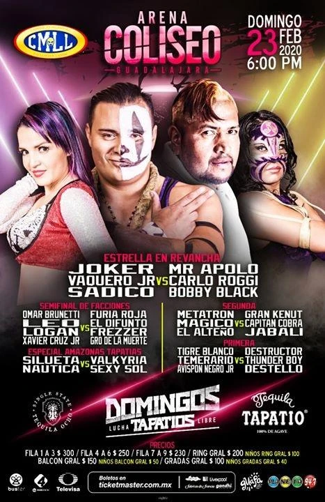 CMLL Guadalajara Domingos (February 23, 2020) | Pro Wrestling | Fandom