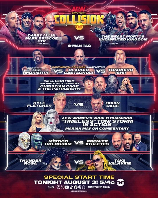 August 3, 2024 AEW Collision results | Pro Wrestling | Fandom