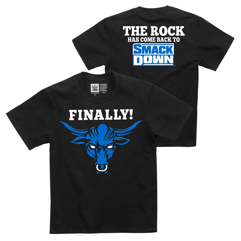 The Rock "SmackDown" Youth Authentic T-Shirt | Pro Wrestling | Fandom