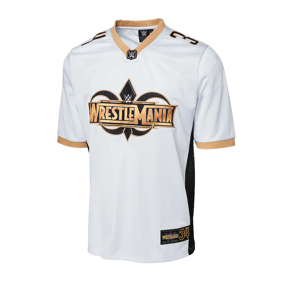 WrestleMania 34 White Football Jersey | Pro Wrestling | Fandom