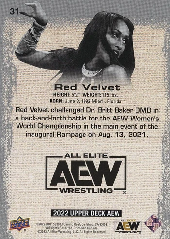 2022 AEW (Upper Deck) Red Velvet (No.31) | Pro Wrestling | Fandom