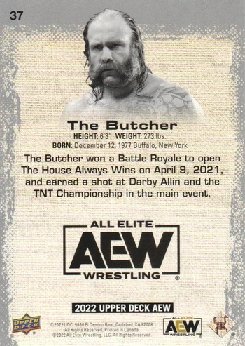 2022 AEW (Upper Deck) The Butcher (No.37) | Pro Wrestling | Fandom