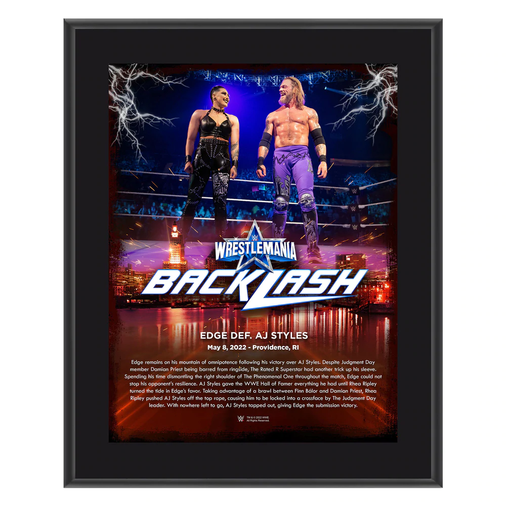 Edge Backlash 2022 10x13 Commemorative Plaque | Pro Wrestling | Fandom