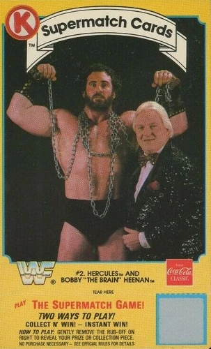 1987 Circle K WWF Supermatch Hercules-Bobby Heenan (No.2) | Pro ...