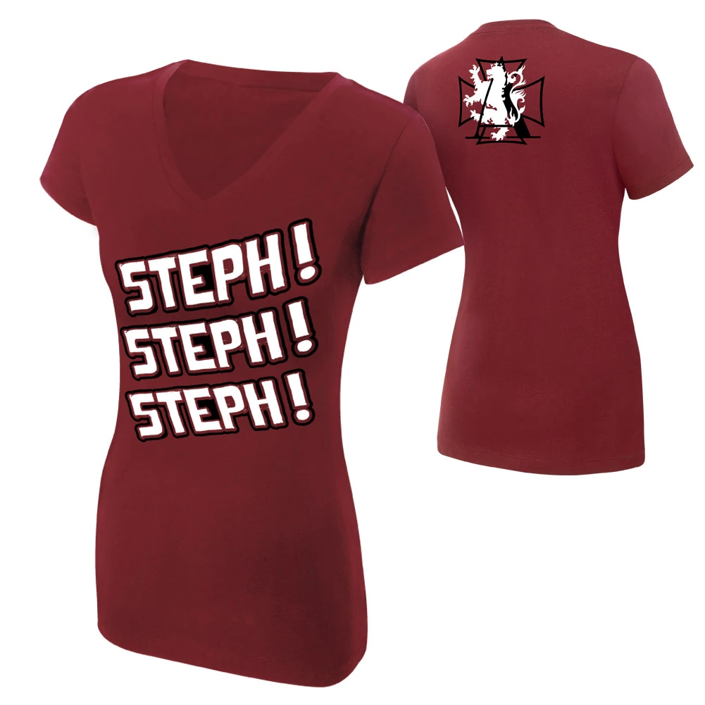 Stephanie McMahon "Steph Steph Steph" Women's V-Neck T-Shirt | Pro ...