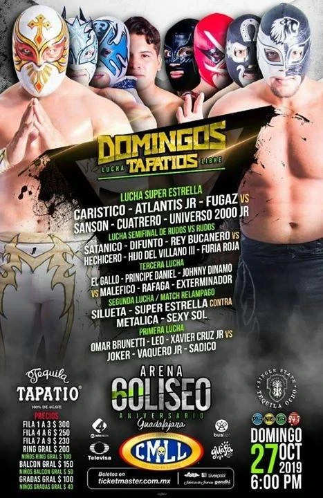 CMLL Guadalajara Domingos (October 27, 2019) | Pro Wrestling | Fandom