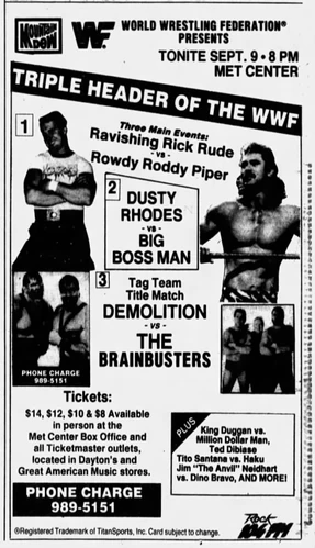 WWF House Show (Sept 9, 89' no.3) | Pro Wrestling | Fandom