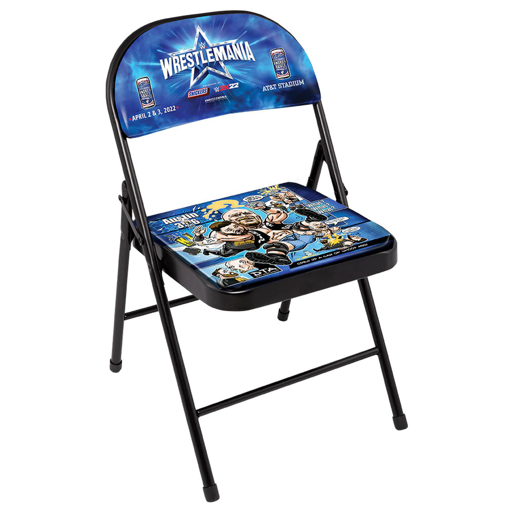 WrestleMania 38 Steve Austin vs Kevin Owens Event Folding Chair | Pro ...