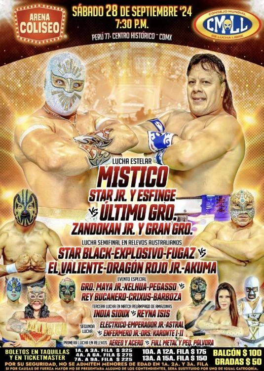 CMLL Sabados De Coliseo (September 28, 2024) | Pro Wrestling | Fandom