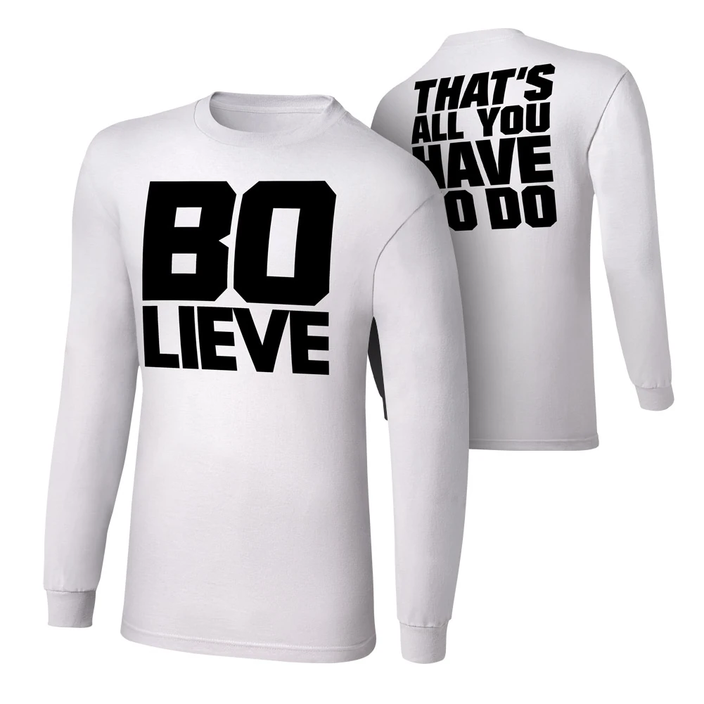 Bo Dallas "BO-LIEVE" Long Sleeve T-Shirt | Pro Wrestling | Fandom