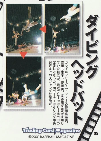 2001 BBM Miho Wakizawa and Kayo Noumi Miho Wakizawa-Kayo Noumi (No.35) | Pro Wrestling | Fandom