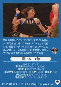 2019 BBM True Heart Japanese Women's Pro Wrestling Itsuki Aoki (No.2) | Pro Wrestling | Fandom
