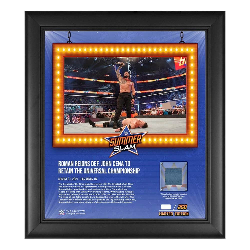 Roman Reigns SummerSlam 2021 15x17 Commemorative Plaque | Pro Wrestling ...