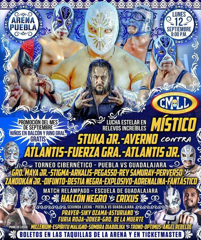 CMLL Lunes Arena Puebla (September 12, 2022) | Pro Wrestling | Fandom
