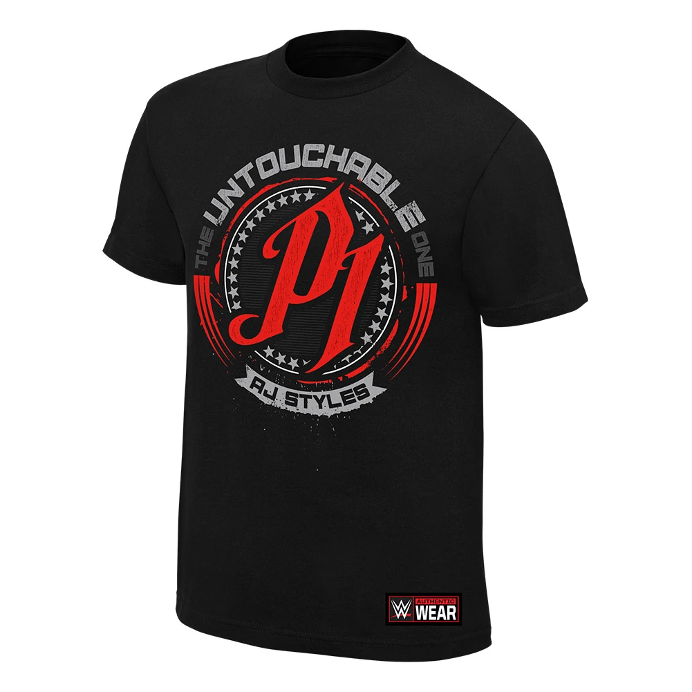 AJ Styles "Untouchable" Authentic T-Shirt | Pro Wrestling | Fandom