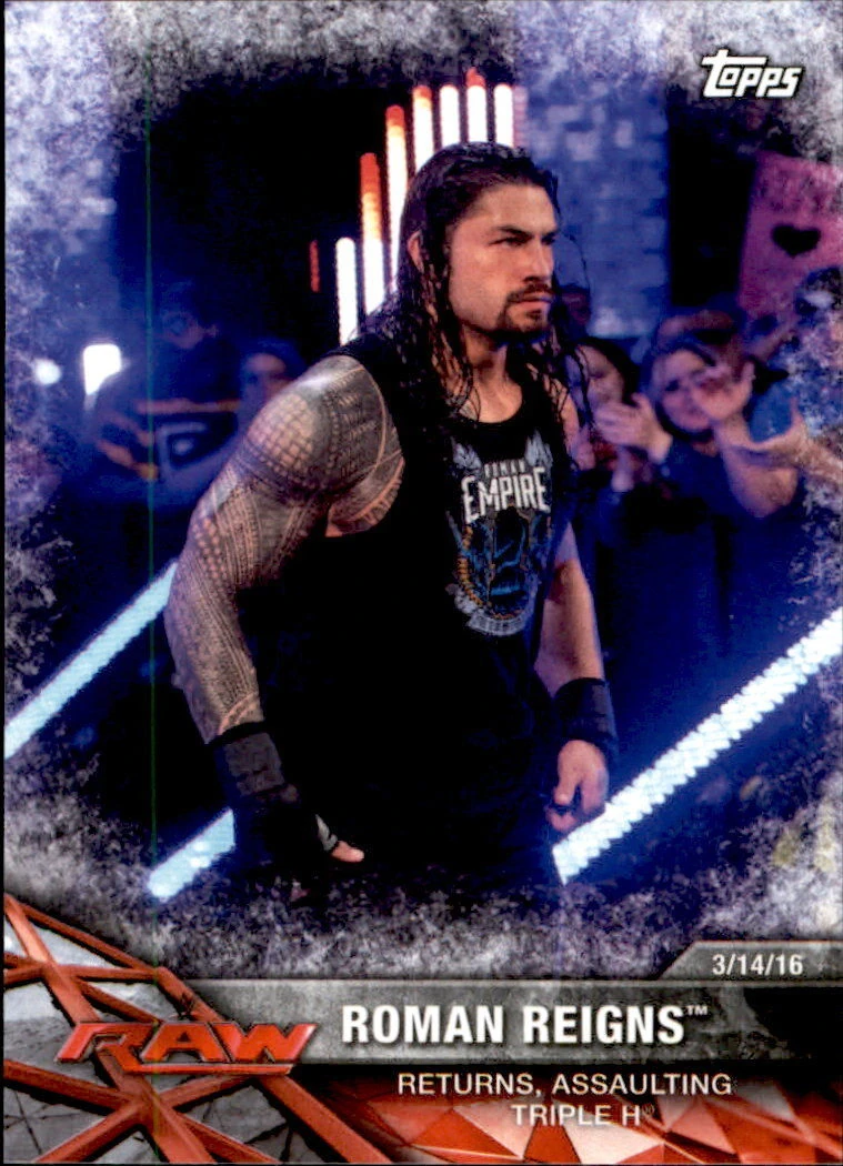 2017 WWE Road to WrestleMania Trading Cards (Topps) Roman Reigns (No.43 ...