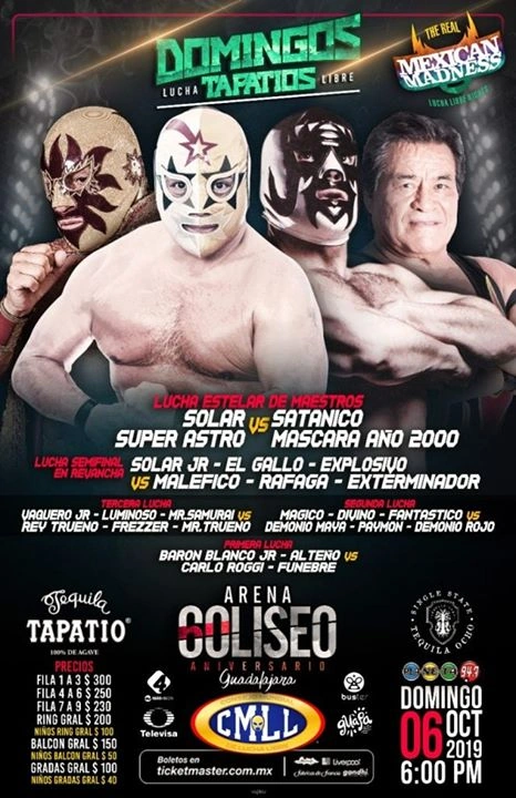 CMLL Guadalajara Domingos (October 6, 2019) | Pro Wrestling | Fandom