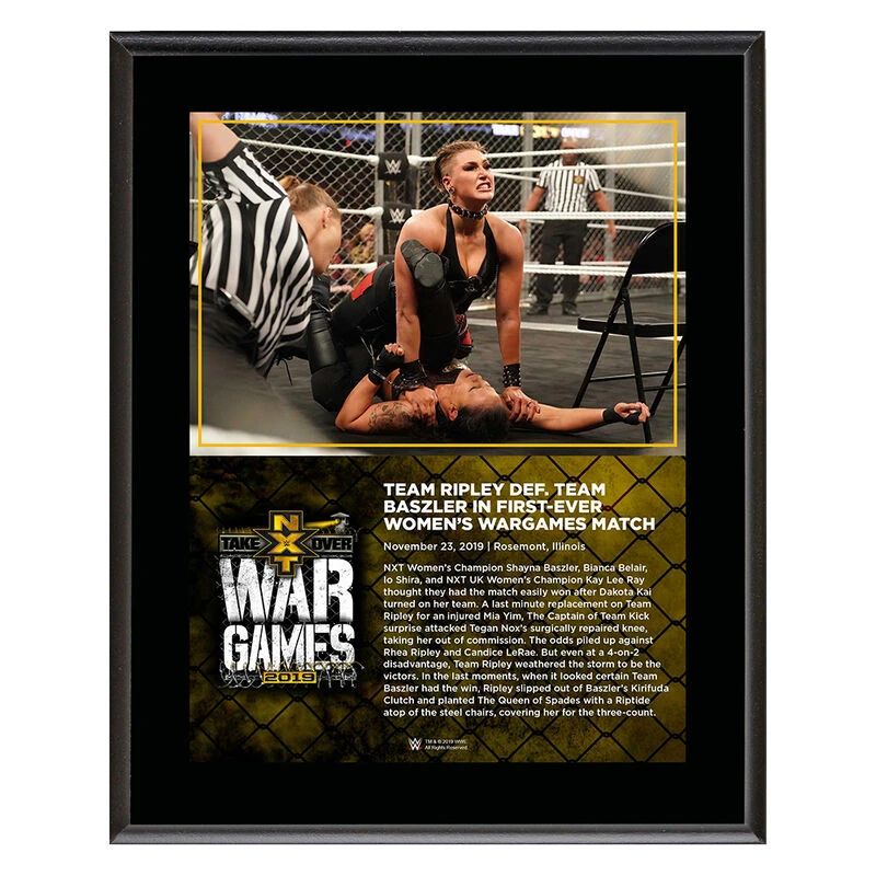 Rhea Ripley WarGames 2019 10x13 Commemorative Plaque | Pro Wrestling ...