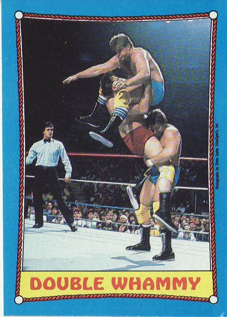1987 WWF Wrestling Cards (Topps) Double Whammy (No.27) | Pro Wrestling ...