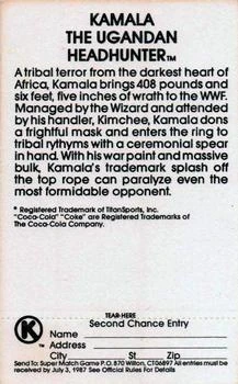 1987 Circle K WWF Supermatch Kamala-Kimchee (No.10) | Pro Wrestling ...