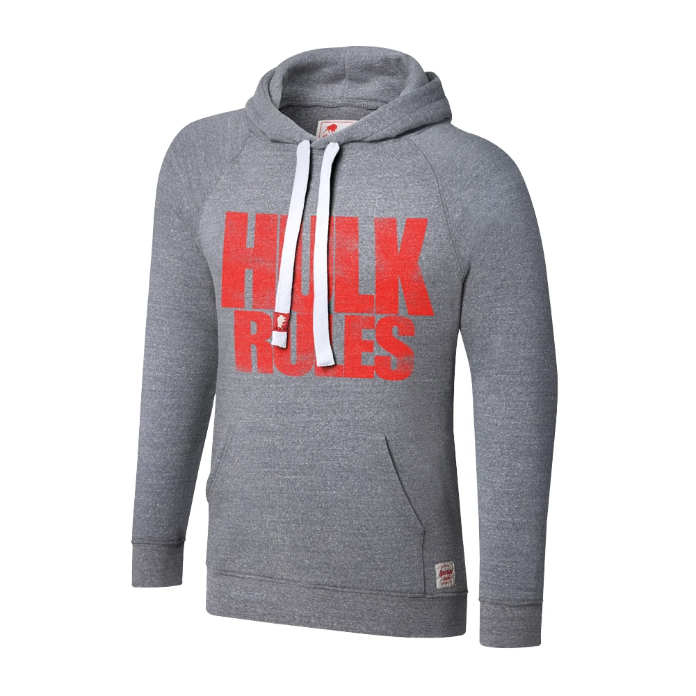 Hulk Hogan "Hulk Rules" Tri-Blend Pullover Hoodie Sweatshirt | Pro ...