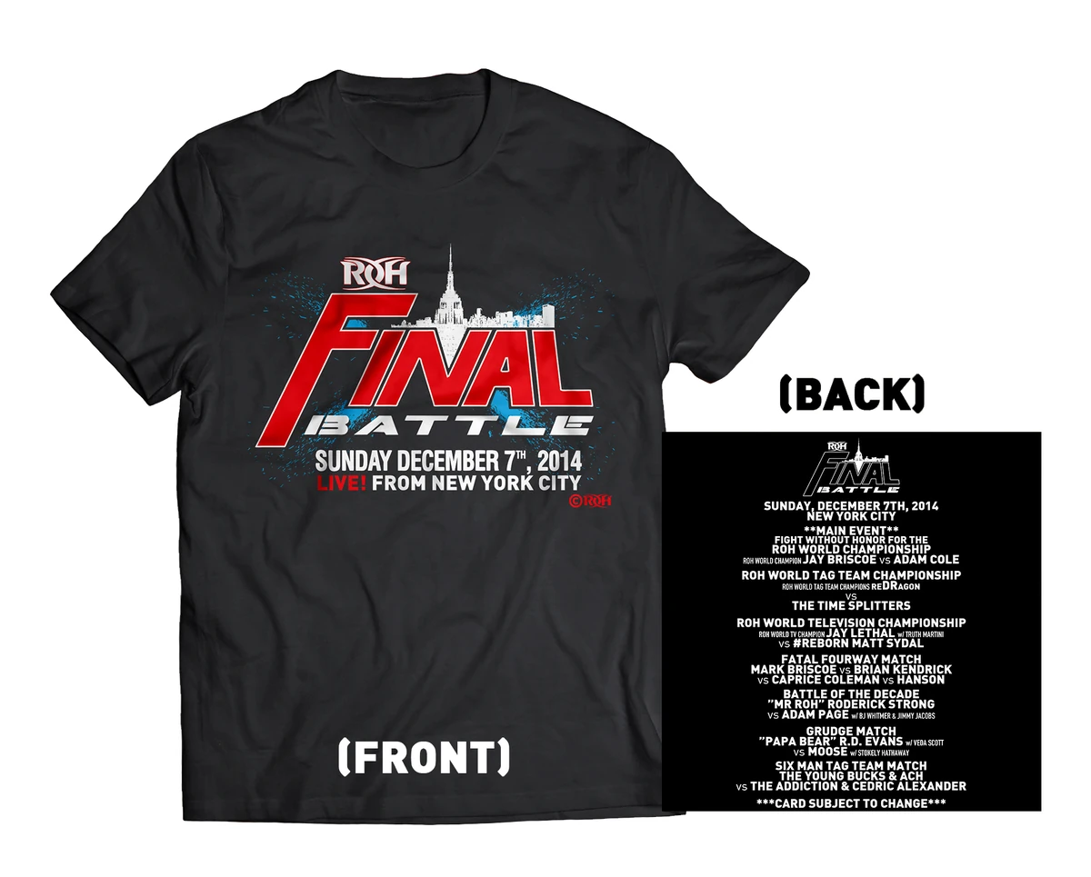 Final Battle 2014 T-Shirt | Pro Wrestling | Fandom