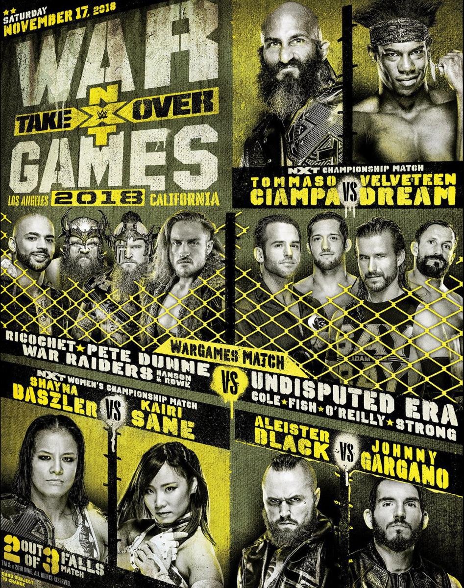 Nxt Takeover Wargames 2018 Pro Wrestling Wiki Fandom